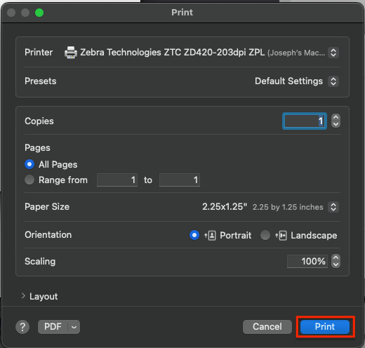 Zebra ZD420 Label Printer Set up