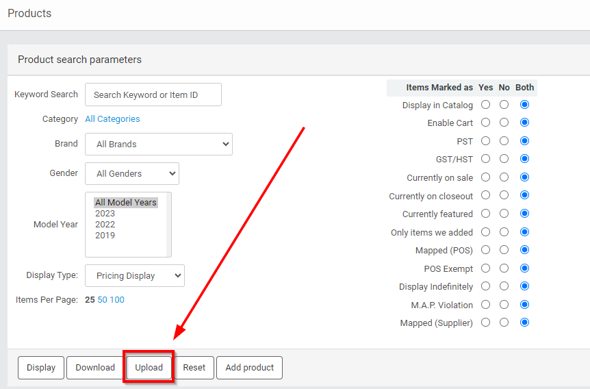 Bulk Product Upload