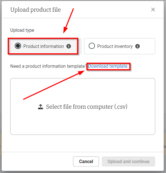 Bulk Product Upload